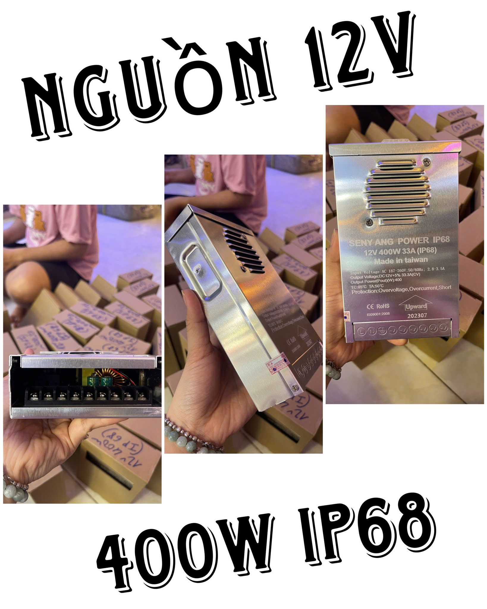 Nguồn 12v 400w ip68